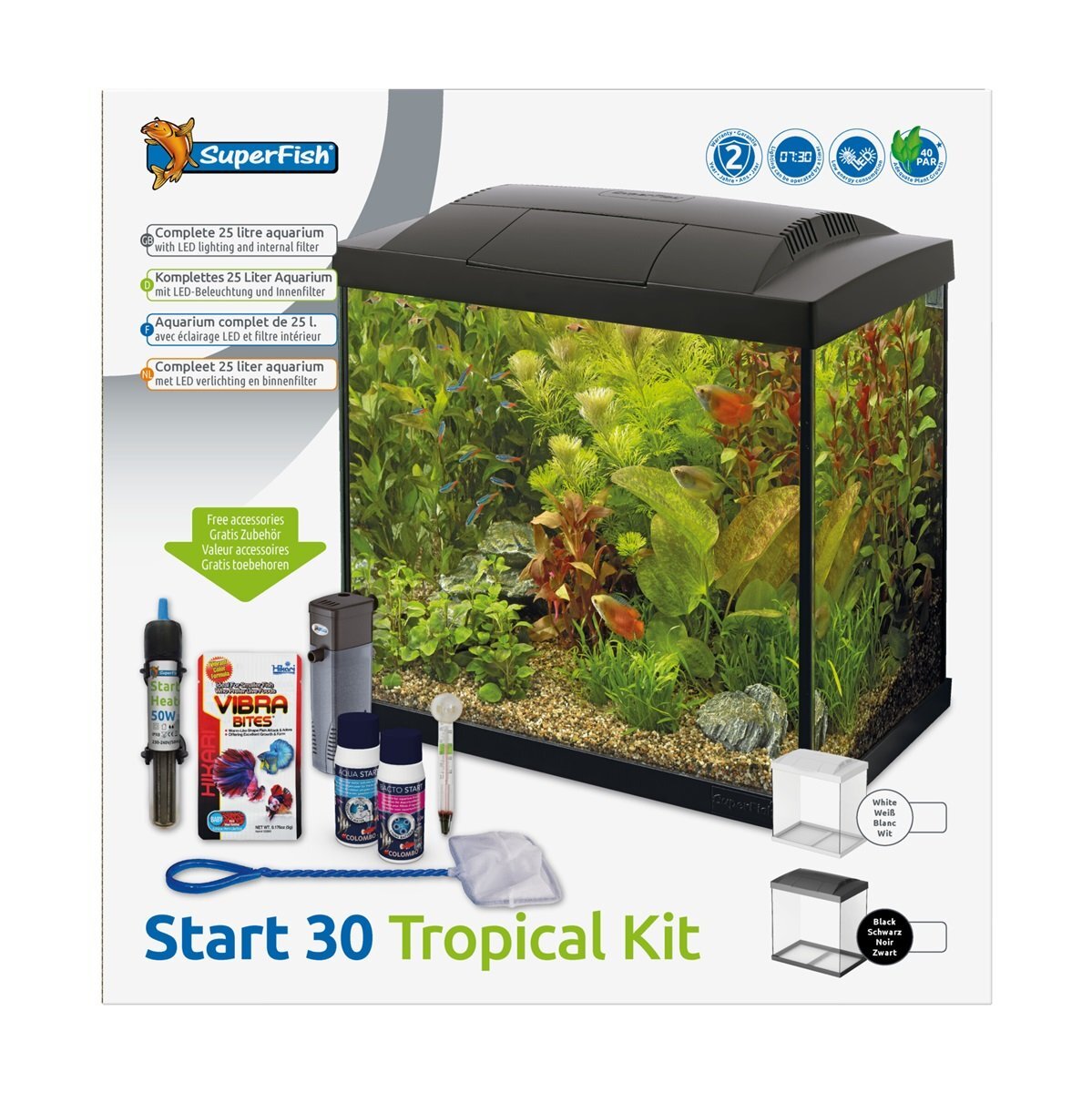 SuperFish START 30 Tropical Kit Schwarz – 25L Aquarium Set, € 59,99